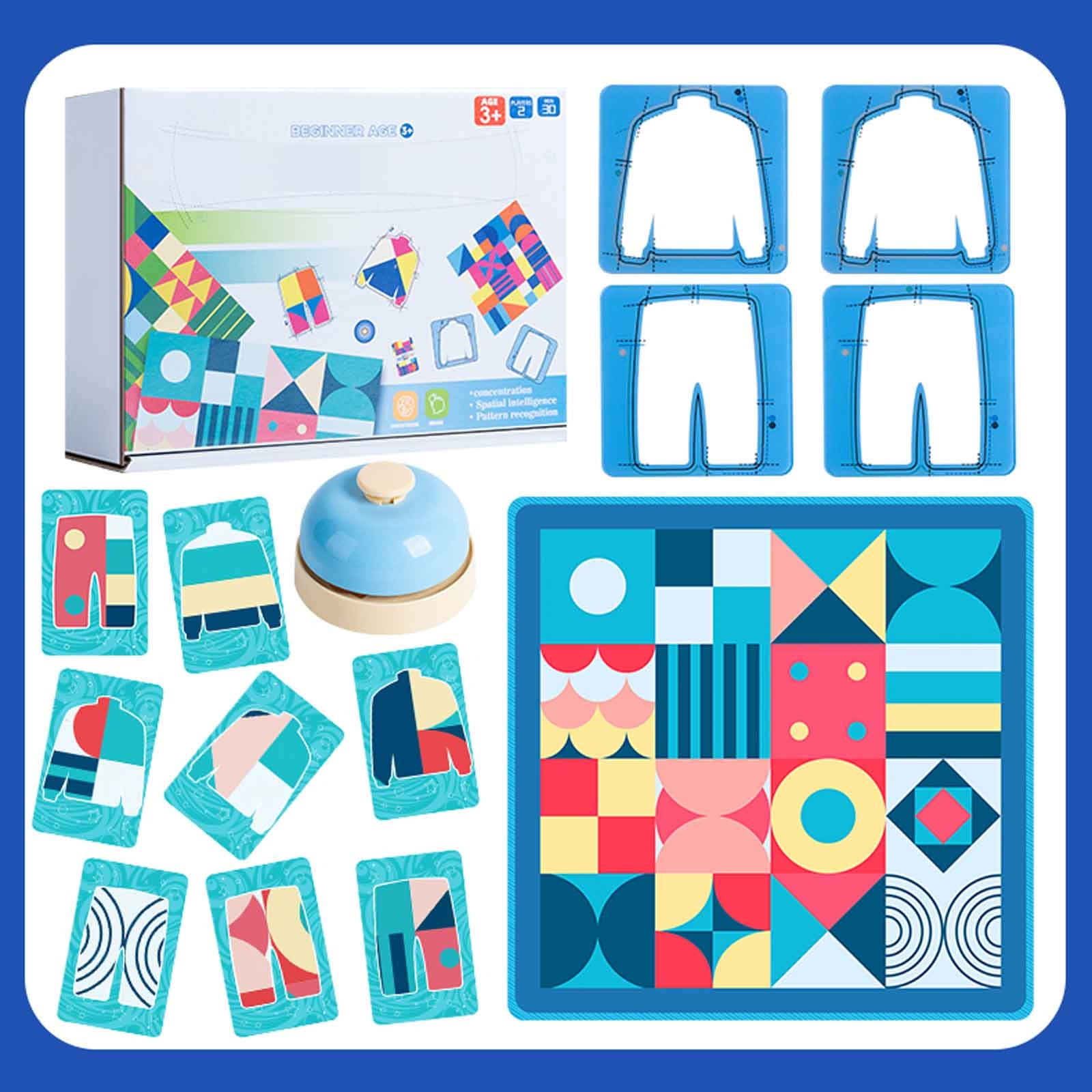 Ovzne Graphic Clothes Matching Board Game - Educational Toy For Kids ...