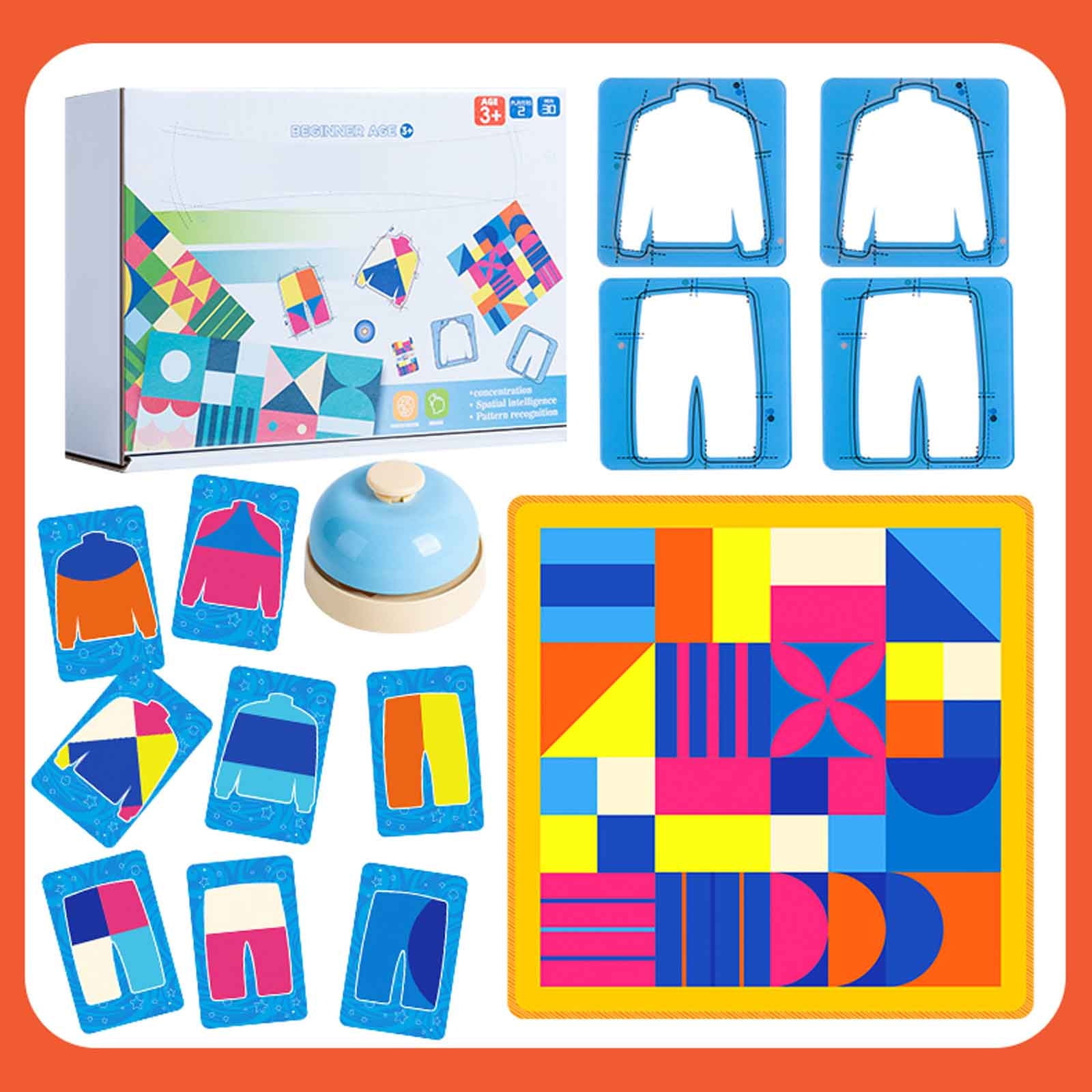 Ovzne Graphic Clothes Matching Board Game - Educational Toy For Kids ...