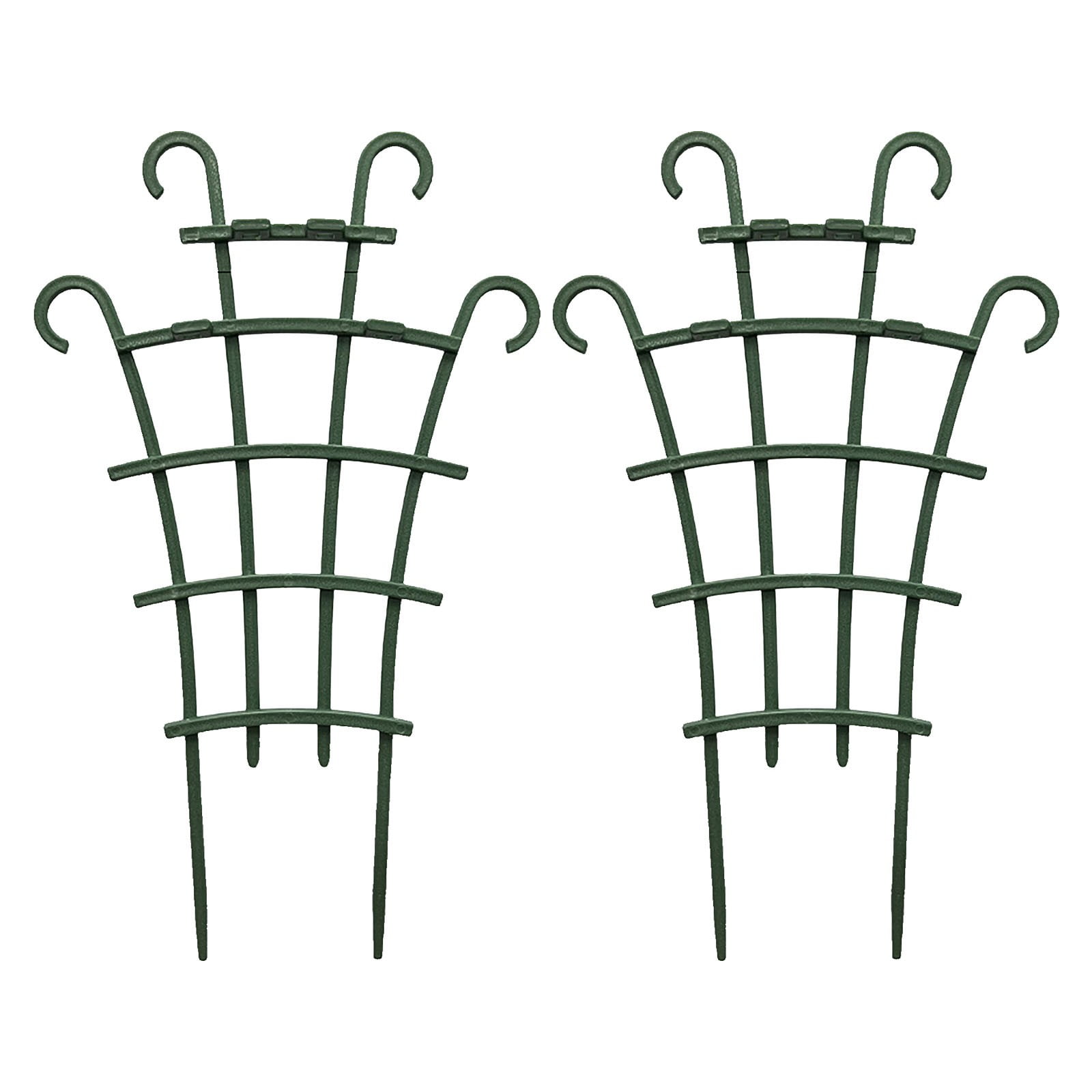 Ovzne Mini Garden Trellis 10.2” x 6.1” Dark Green PP Plastic Semicircle ...