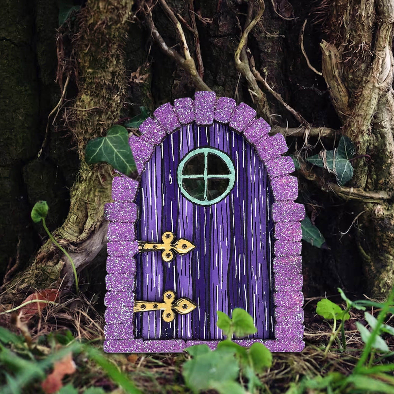 Ovzne Miniature Fairy Door Kit Christmas Mini Wooden Tiny Door with ...