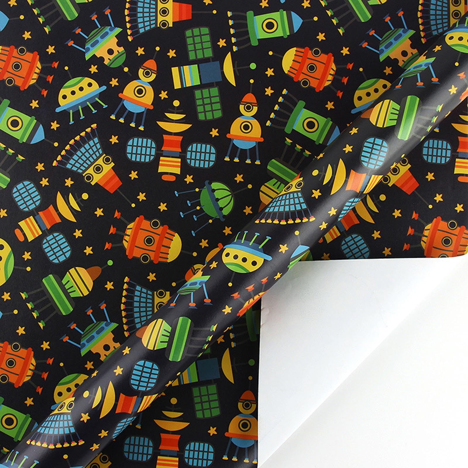 Ovzne Outer Space Wrapping Paper Birthday Wrapping Paper for Boys Girls ...