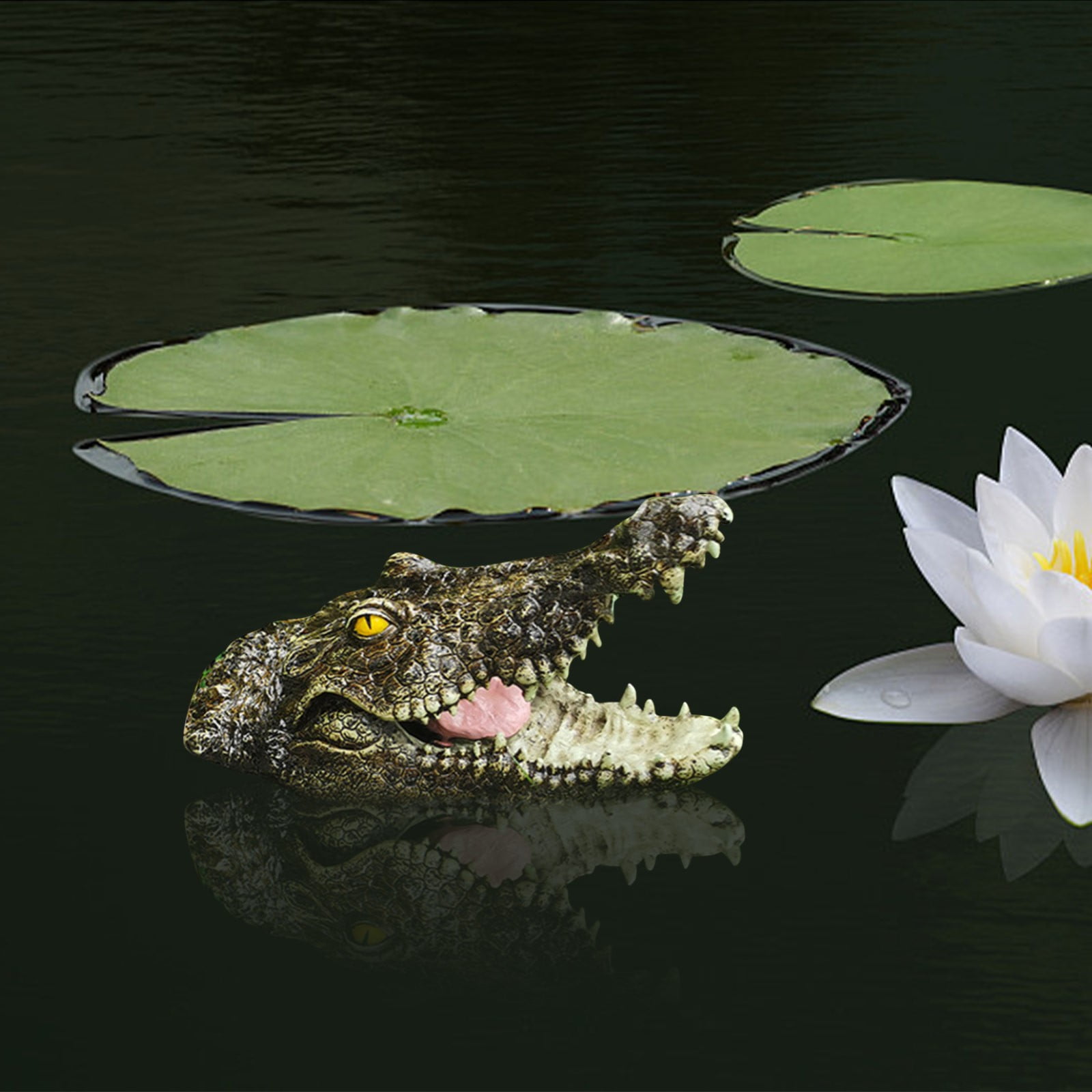 Ovzne Pond Floating Alligator Head Decoy Statue - Walmart.com