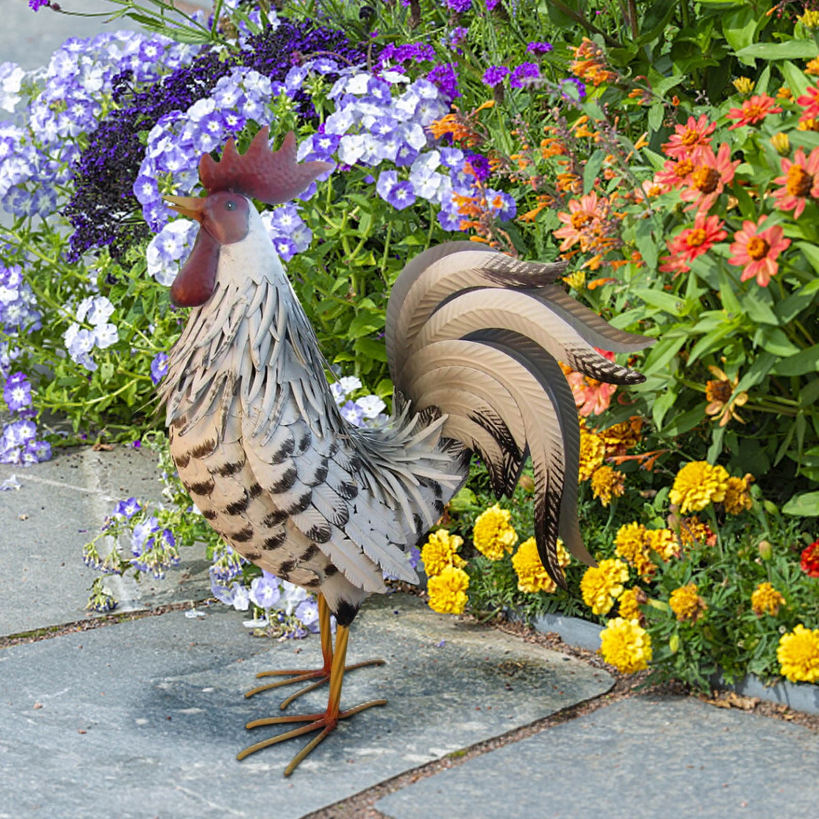 Ovzne Rooster Chicken Figurines Artwork Garden Statue - Walmart.com