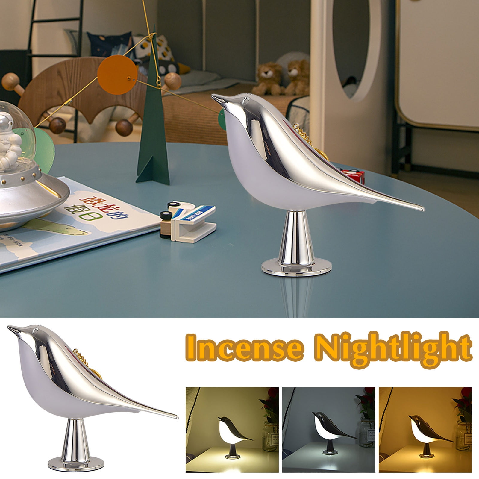 Ovzne Small Cordless LED Table Lamp Touch Sensor, Bedside Lamp ...