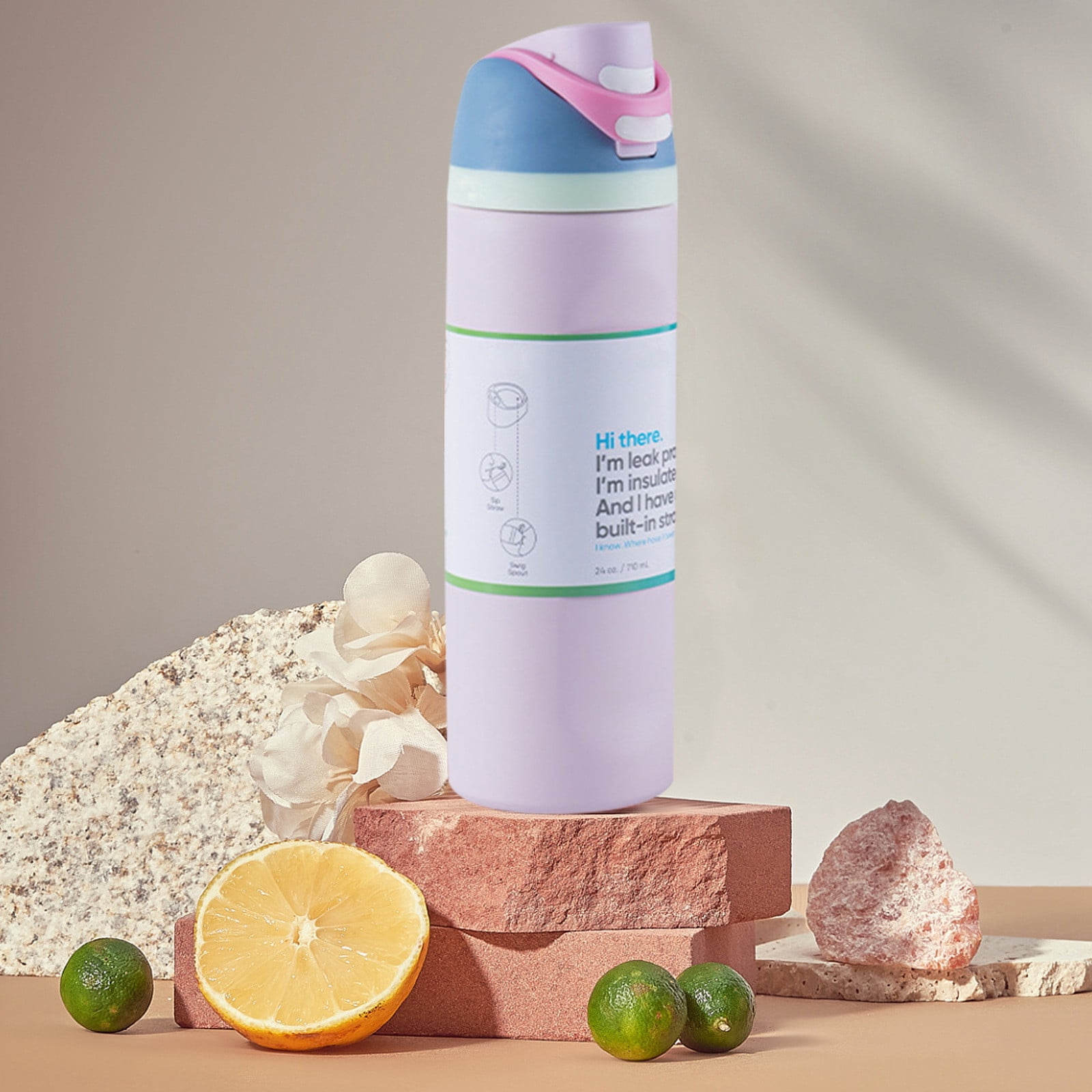 Owala FreeSip 24 oz Water Bottle ( Color - Pink & blue) - Walmart.com