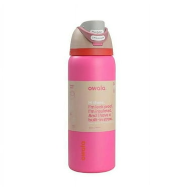 Owala FreeSip Stainless Steel Water Bottle, 32oz, Sugar Spice Pink ...
