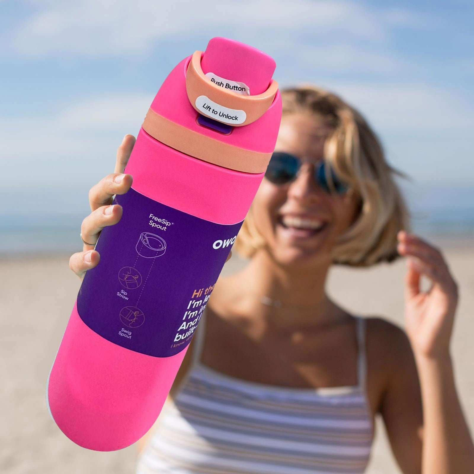 Owala Marvel Freesip Insulated Stainless Steel Water Bottle With Straw ...