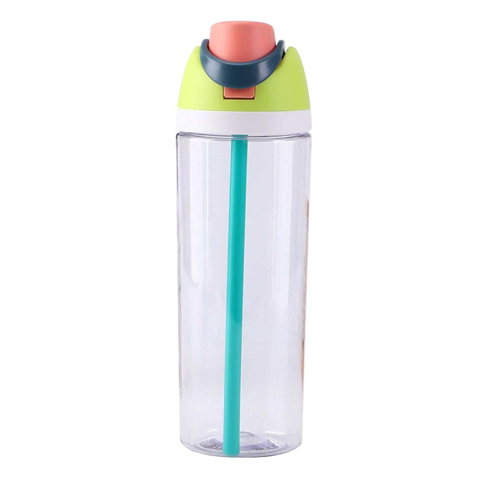 Owala Water Bottle 25 oz Tritan Plastic Water Bottles with Straw and Push-Button Lid(Clear ...
