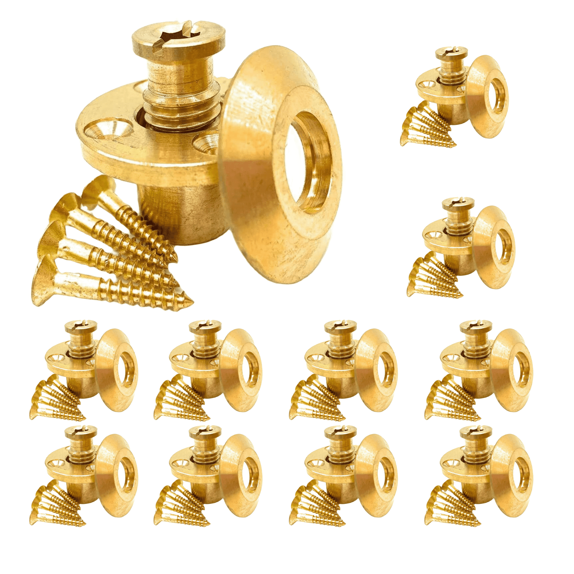 AXE Pool Collection Wood Deck Brass Anchor with Collar, 10-Pack ...