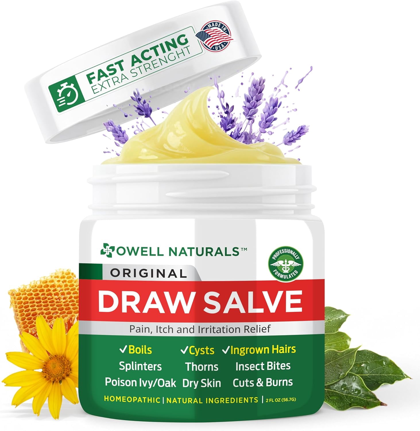 Owell Naturals Salve Drawing Ointment 2oz – Drawing Salve & First Aid ...