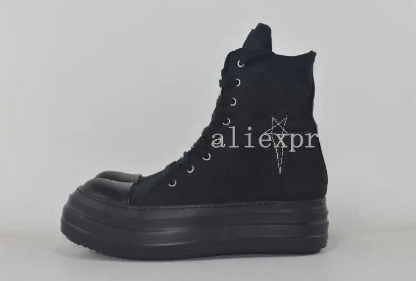 Owen Seak Men High-TOP Double Platform Heels Sneakers Lace Up Women ...