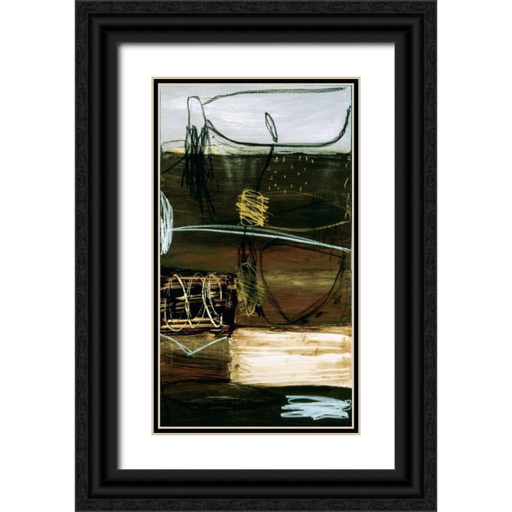 Owen, Wayde 12x18 Black Ornate Wood Framed with Double Matting Museum ...