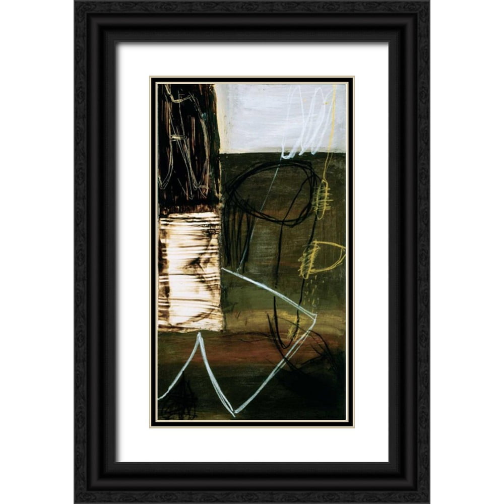 Owen, Wayde 15x24 Black Ornate Wood Framed with Double Matting Museum ...
