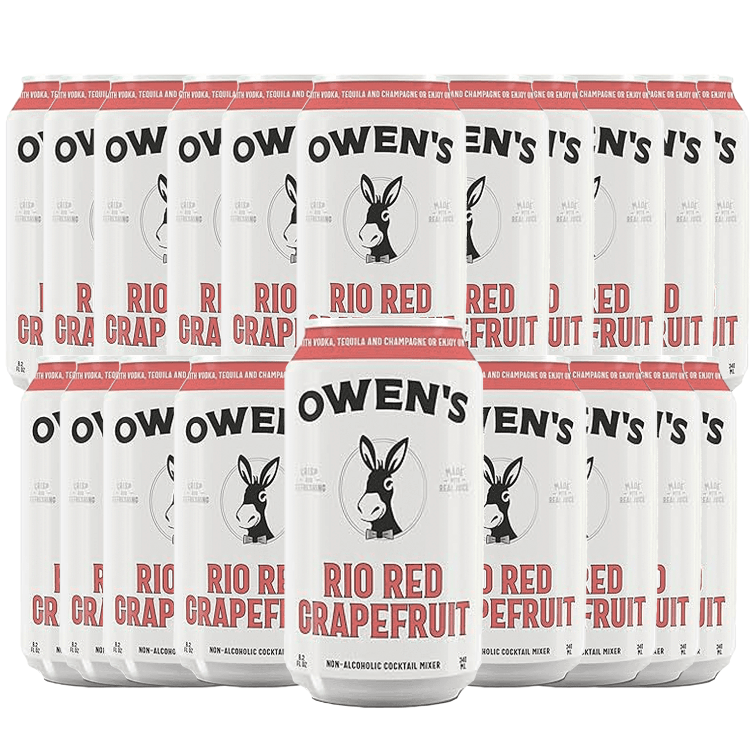 Owen’s Craft Mixers Rio Red Grapefruit HandA with Premium Ingredients Vegan & Gluten-Free Soda ...