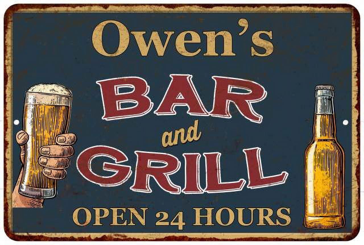 Owen's Green Bar and Grill Sign 8 x 12 High Gloss Metal 208120044053 ...