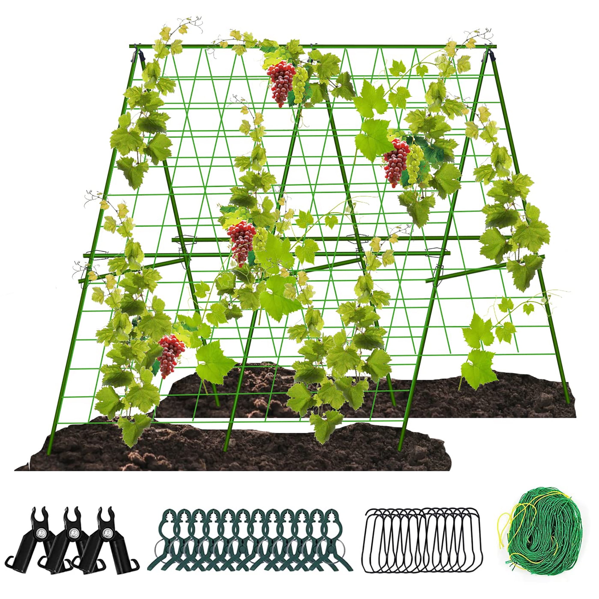 "Owis 48""x48"" A-Shape Garden Trellis Set, Detachable Raised Bed for ...