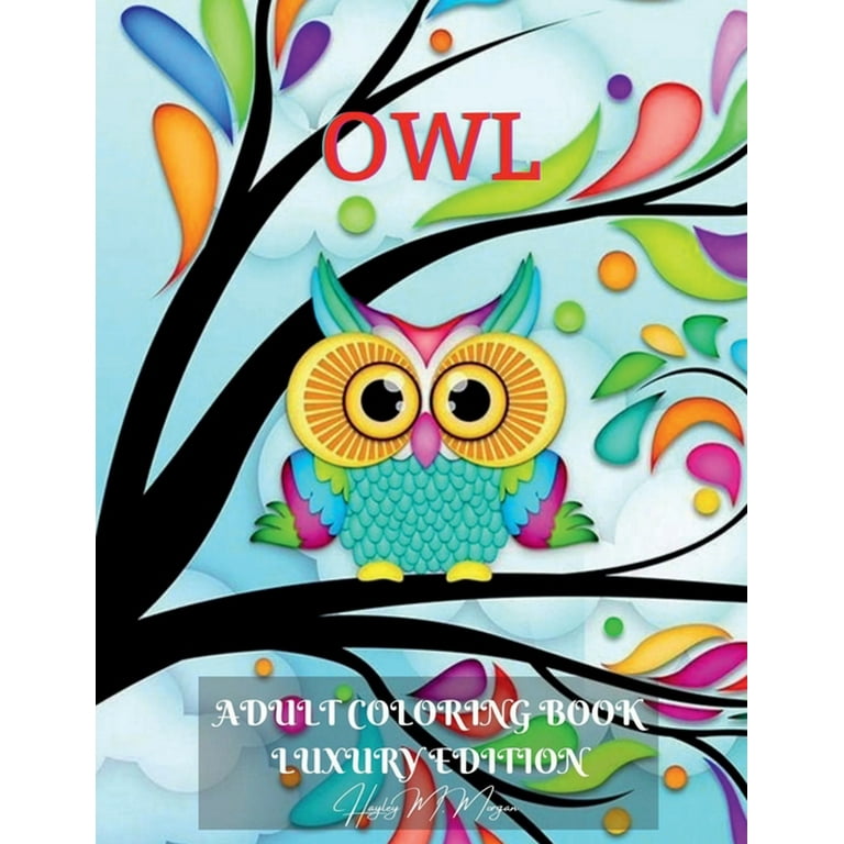 unique coloring pages owl ornate