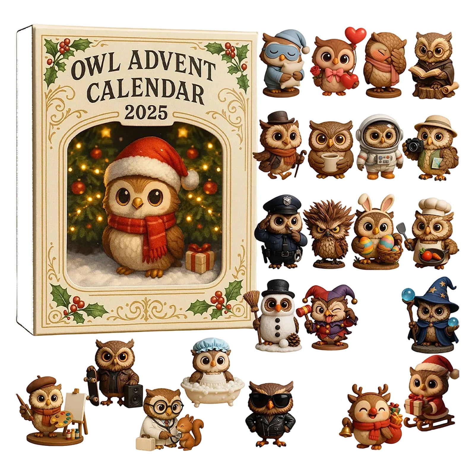 Owl Advent Calendar 2025, 24 Pcs Gifts Inside Advent Calendar 2025 for ...