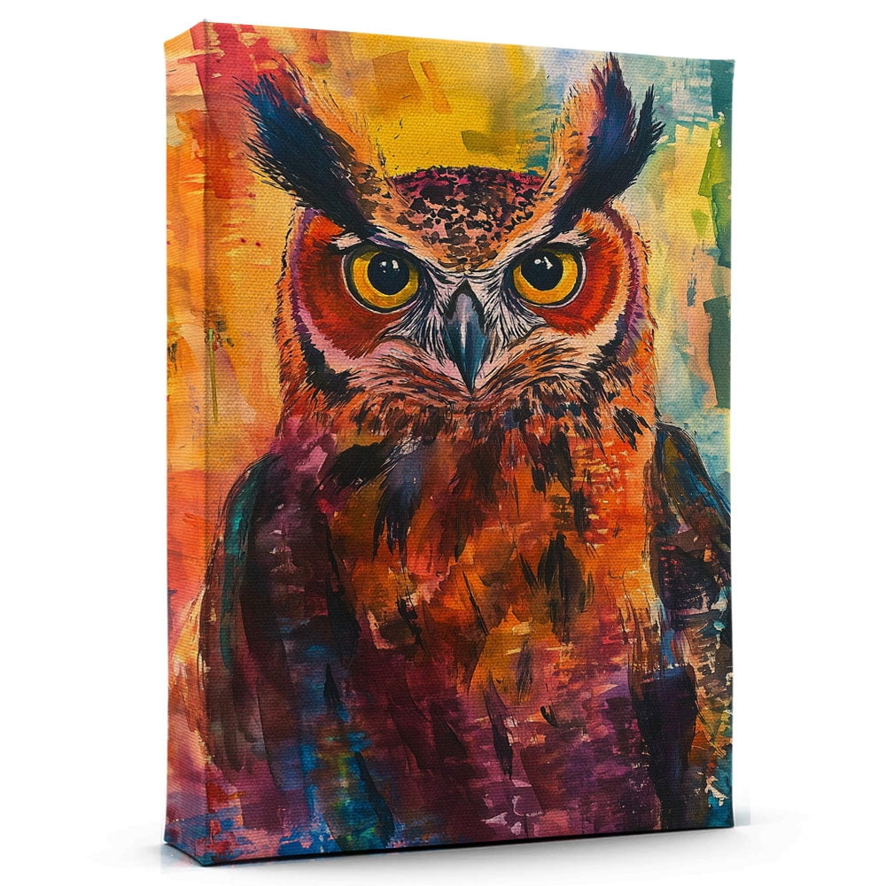 Owl African Spotted Eagle Pictures Wall Decor - Colorful Owl African ...