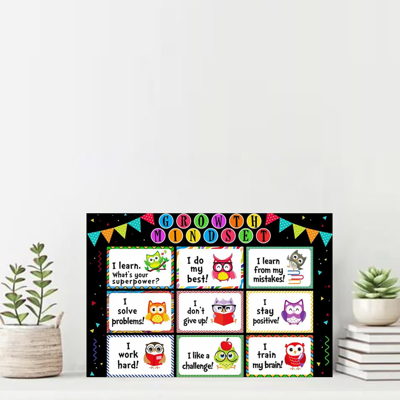 Owl And Growth Mindset Print Poster 24 x 36 Inch Poster - Walmart.com