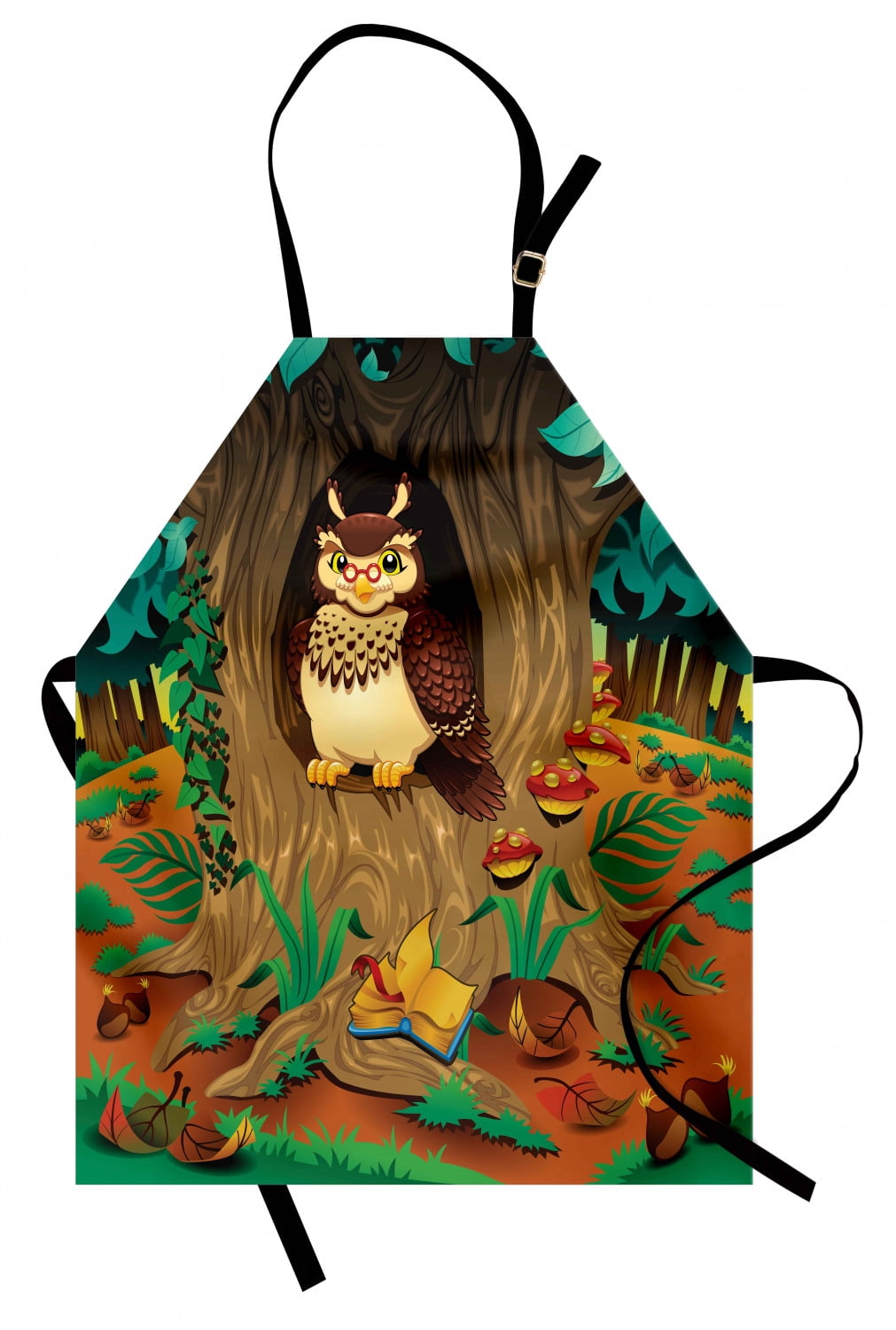 Owl Apron Old Wise Nanny Grandma Owl in the Chestnut Tree Hallow ...