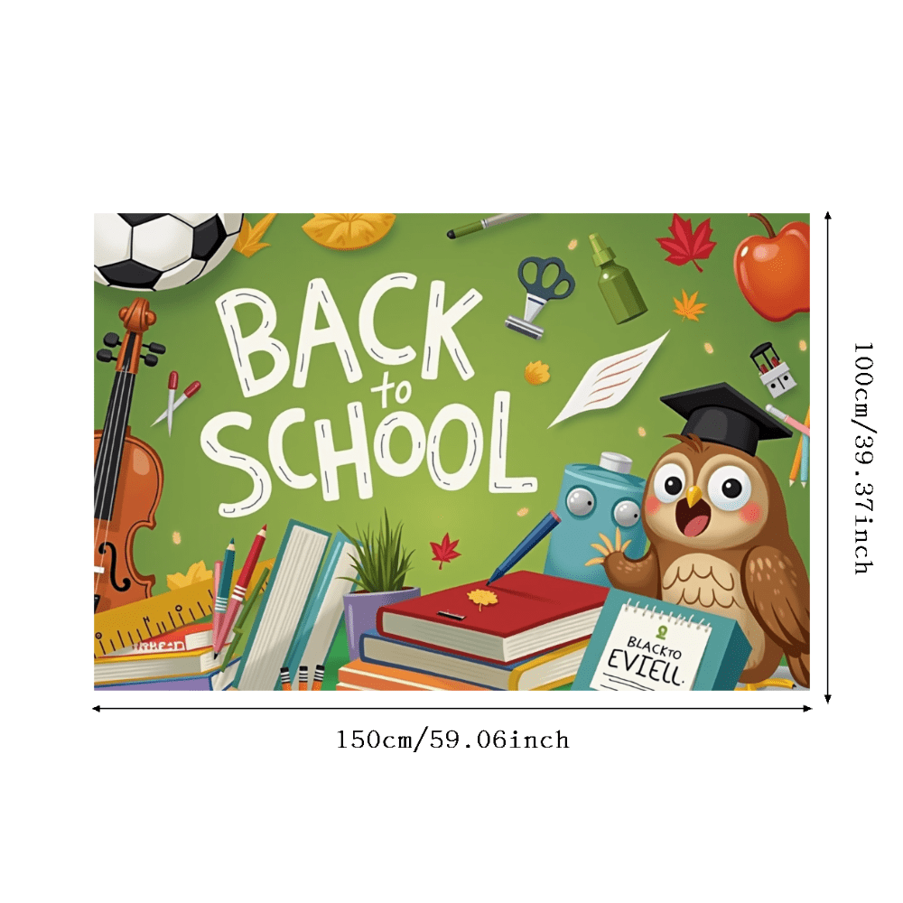 Owl Back to School Banner Classroom Supplies Educational Autumn ...