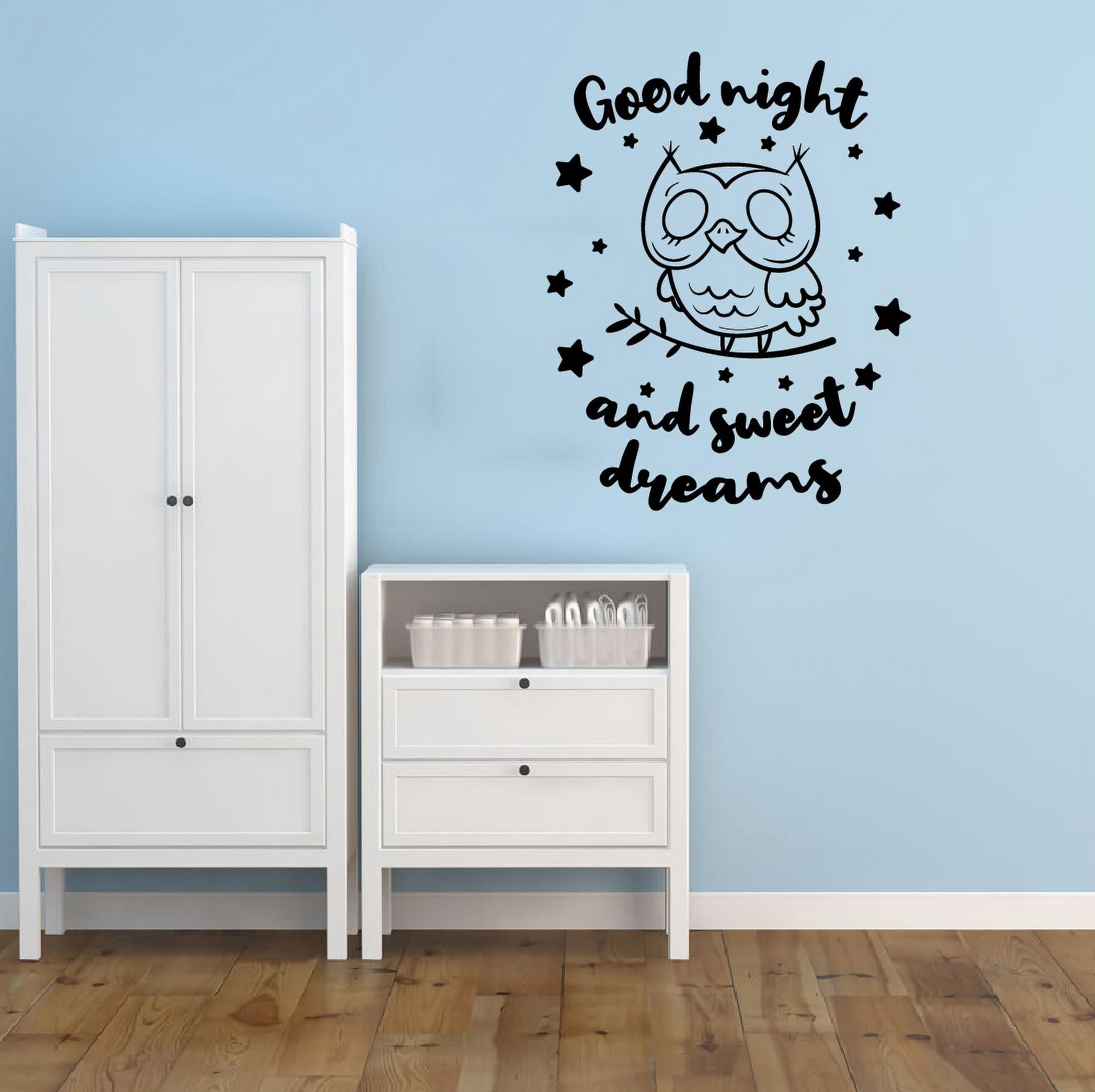 Owl Bird Owls Sweet Dreams Good Night Dream Quotes Cute Sleeping Vinyl ...