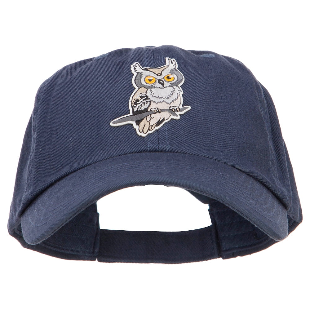 Owl Bird Patched Low Profile Cotton Cap - Navy OSFM - Walmart.com