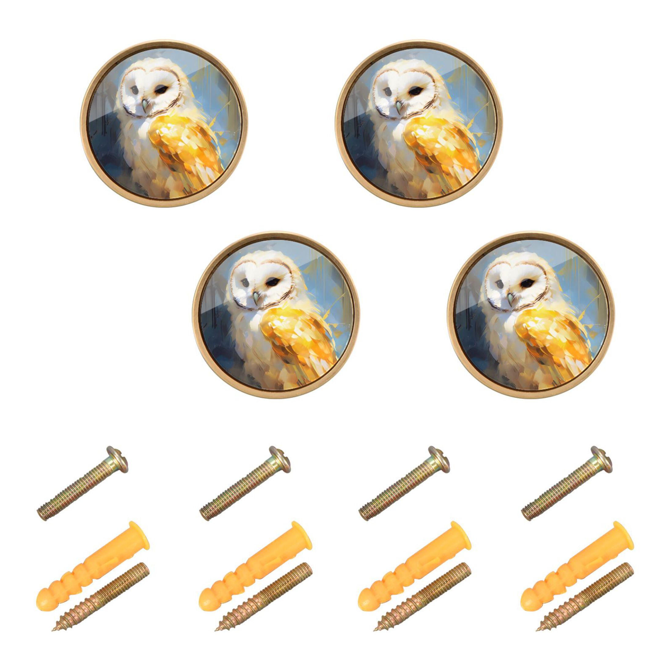 Owl Cute Cabinet Knobs Kitchen Drawers Knobs Door Round Pulls Knob ...