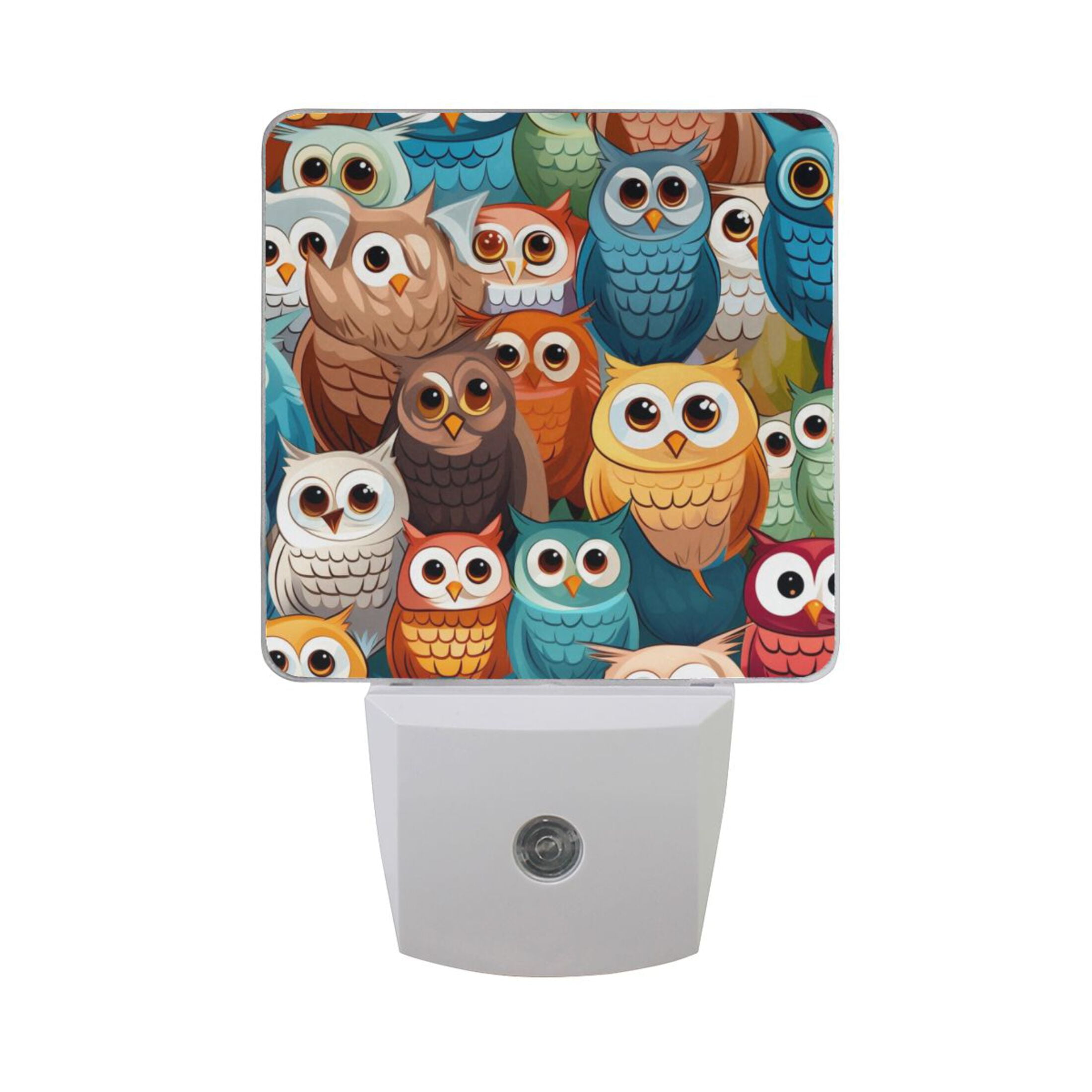 Owl Cute Night Light LED Dusk to Dawn Auto Sensor Night Lamp Plug-in ...