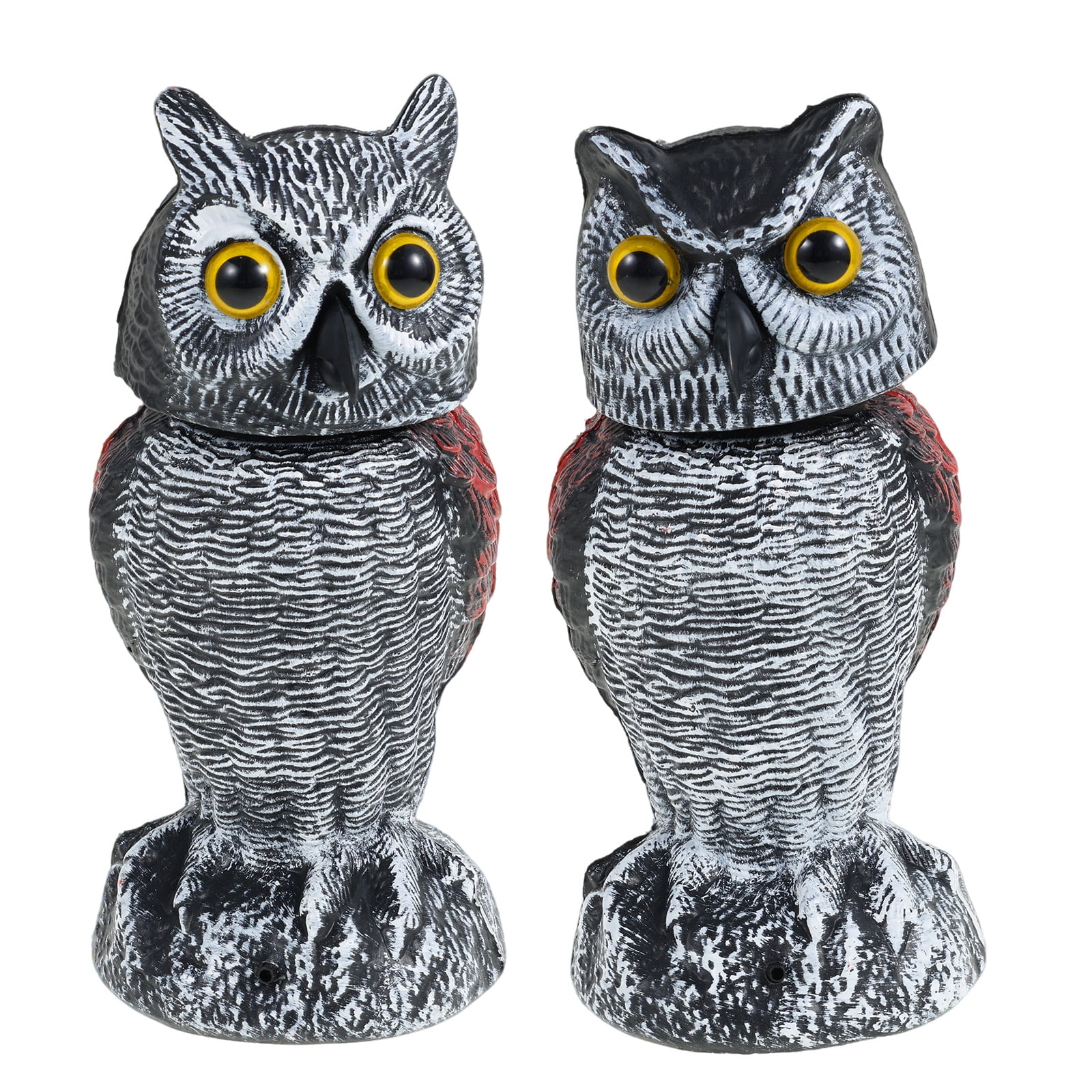 Owl Decoy Lifelike Simulation Bird Deterrent with 360° Swivel Head ...