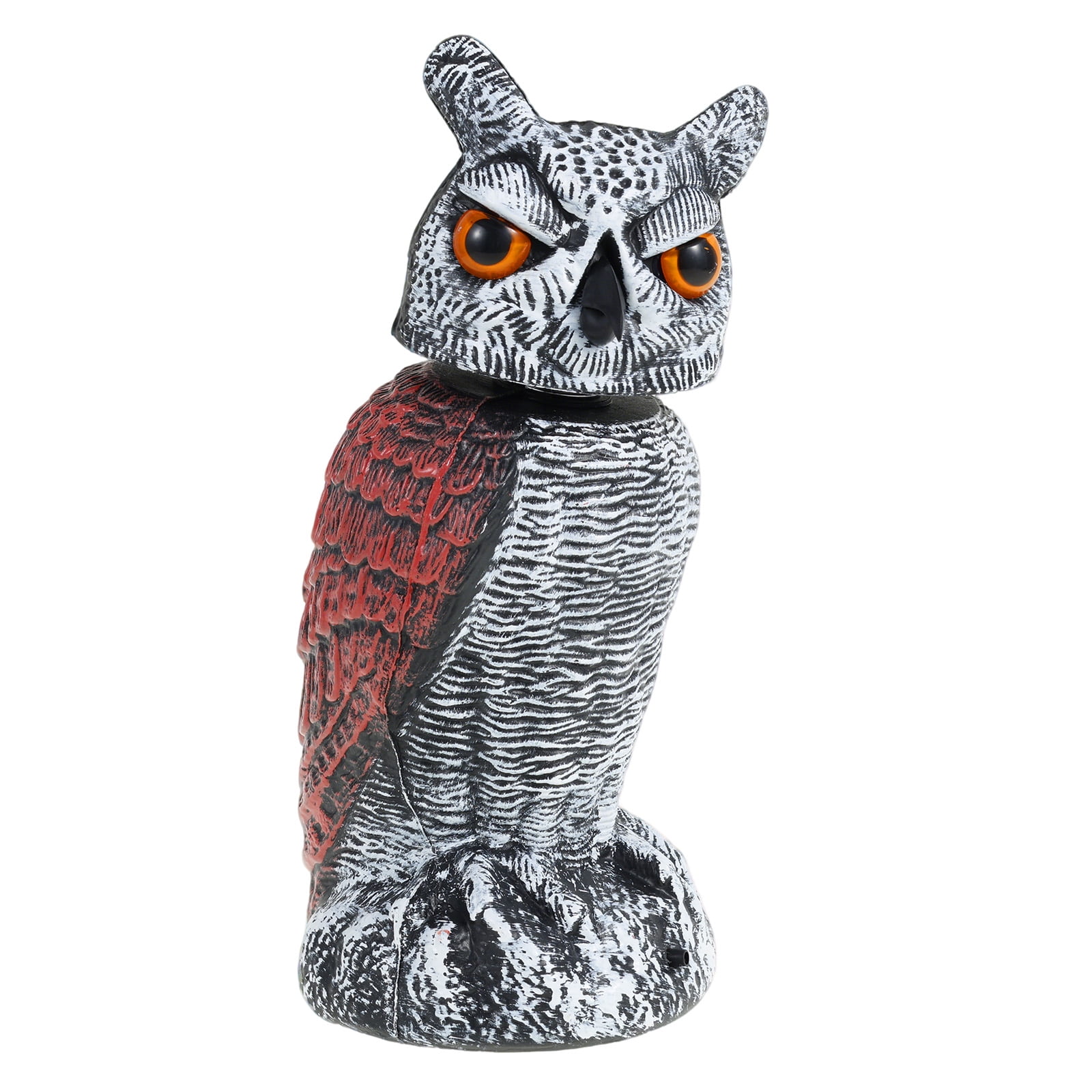 Owl Decoy Lifelike Simulation Bird Deterrent with 360° Swivel Head ...