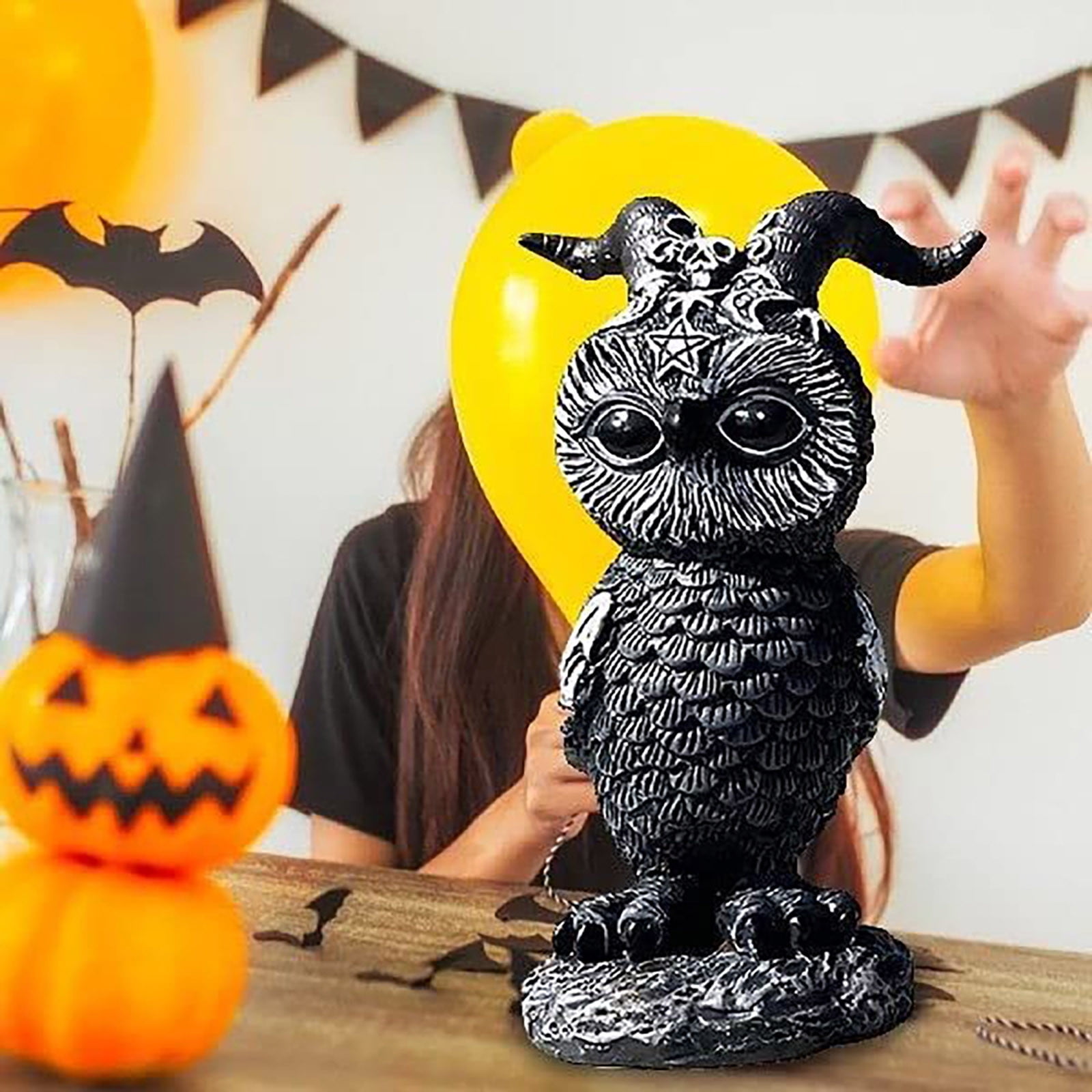 Owl Decoys to Scare Birds Away, 1Pack BobbleHead Owls Scarecrow Bird ...