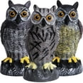 Owl Decoys to Scare Birds Away Plastic Owls Statue for Garden ...