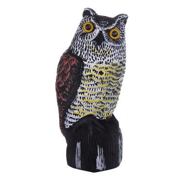 Falcon Decoy Bird Repellent Predator Flashy Reflective Eyes Owl Decoy ...