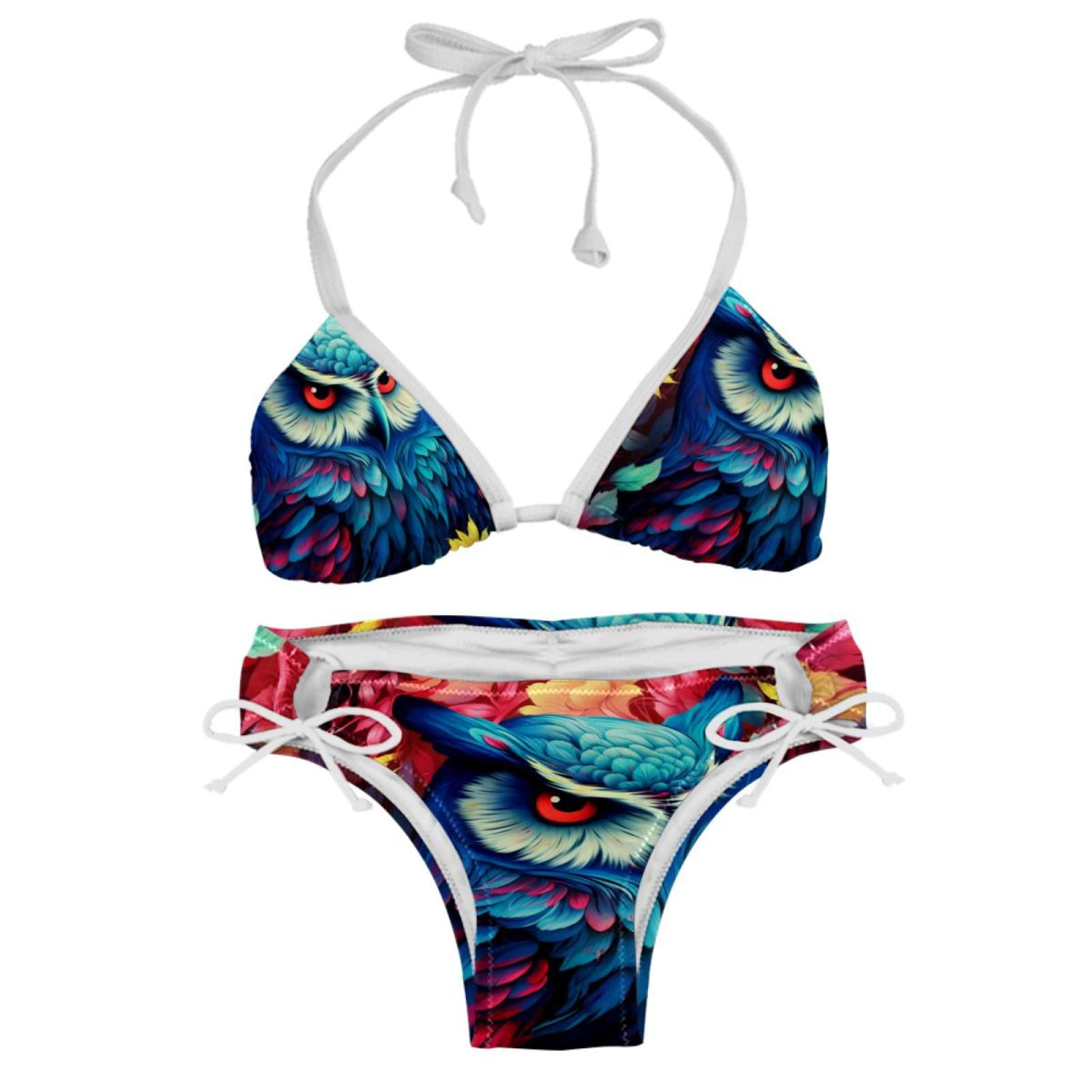 Owl Detachable Sponge, Adjustable Strap, Bikini Set Two-Pack Swim Suit – Beach, Pool, Vacation ...
