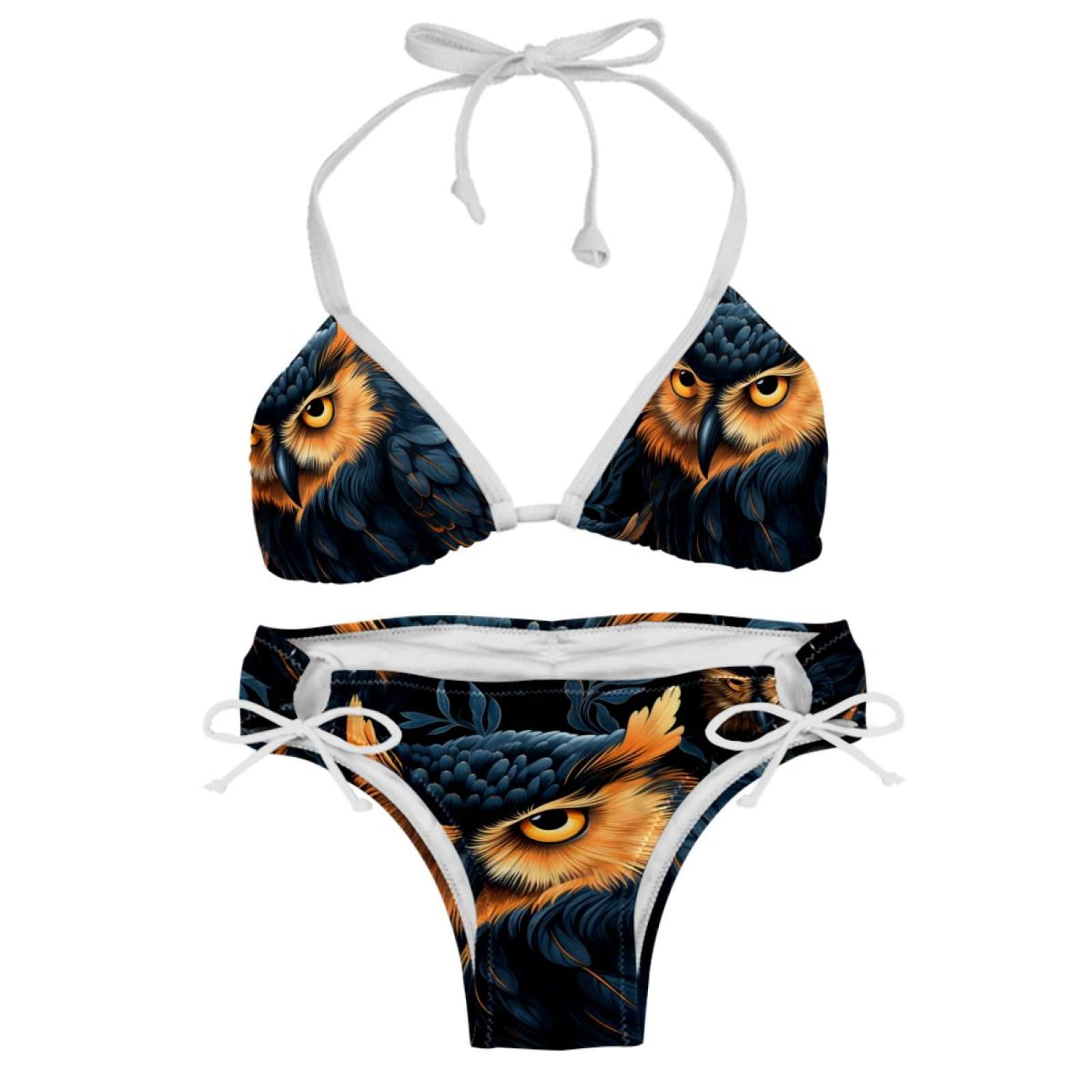 Owl Detachable Sponge Adjustable Strap One-Piece Swimsuit Set - Two ...