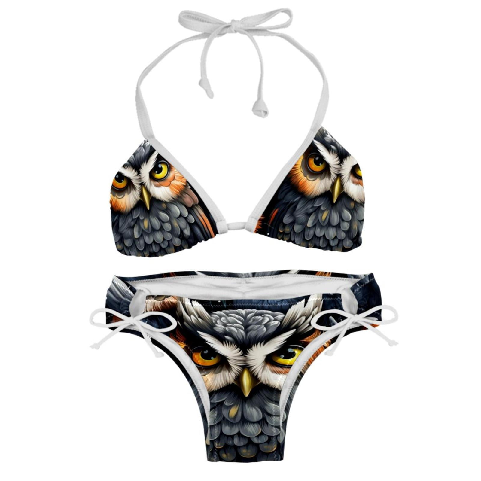 Owl Detachable Sponge Adjustable Strap Two-Pack Bikini Set Swimsuits ...