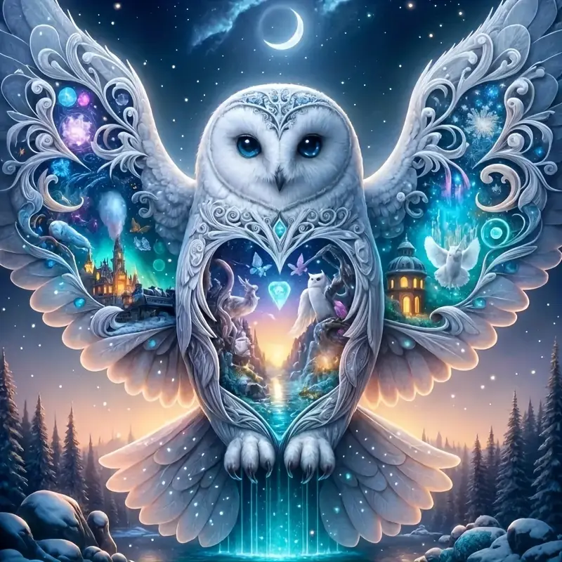 Owl Diamond Painting Kits for Adults, DIY Owl 5D Diamond Art Kits for ...