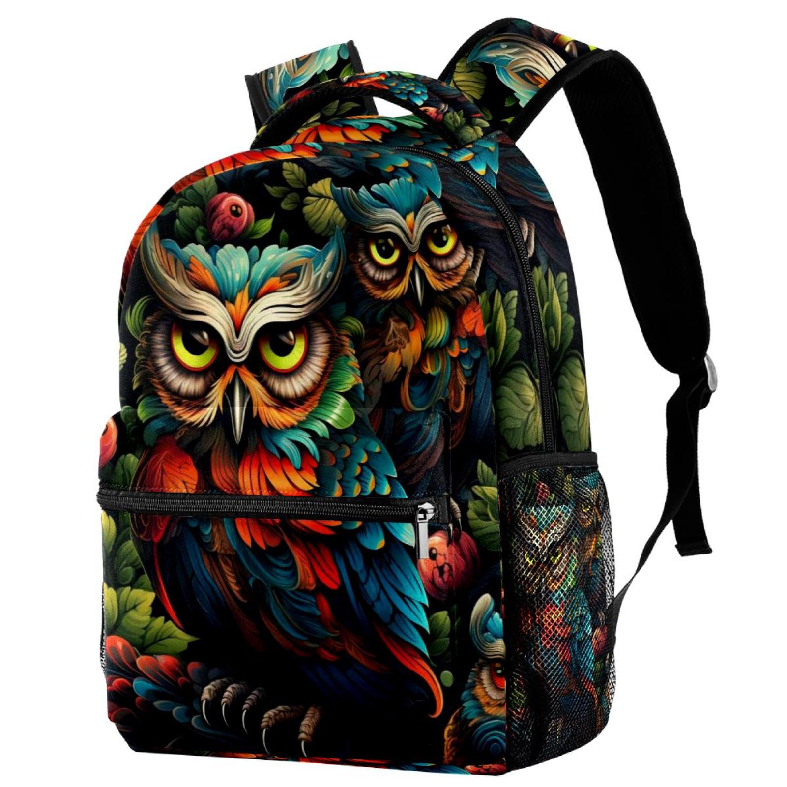 Owl Fashion School Bag Girl Boy Casual Backpack 29.4x20x40cm11.5x8x16 ...