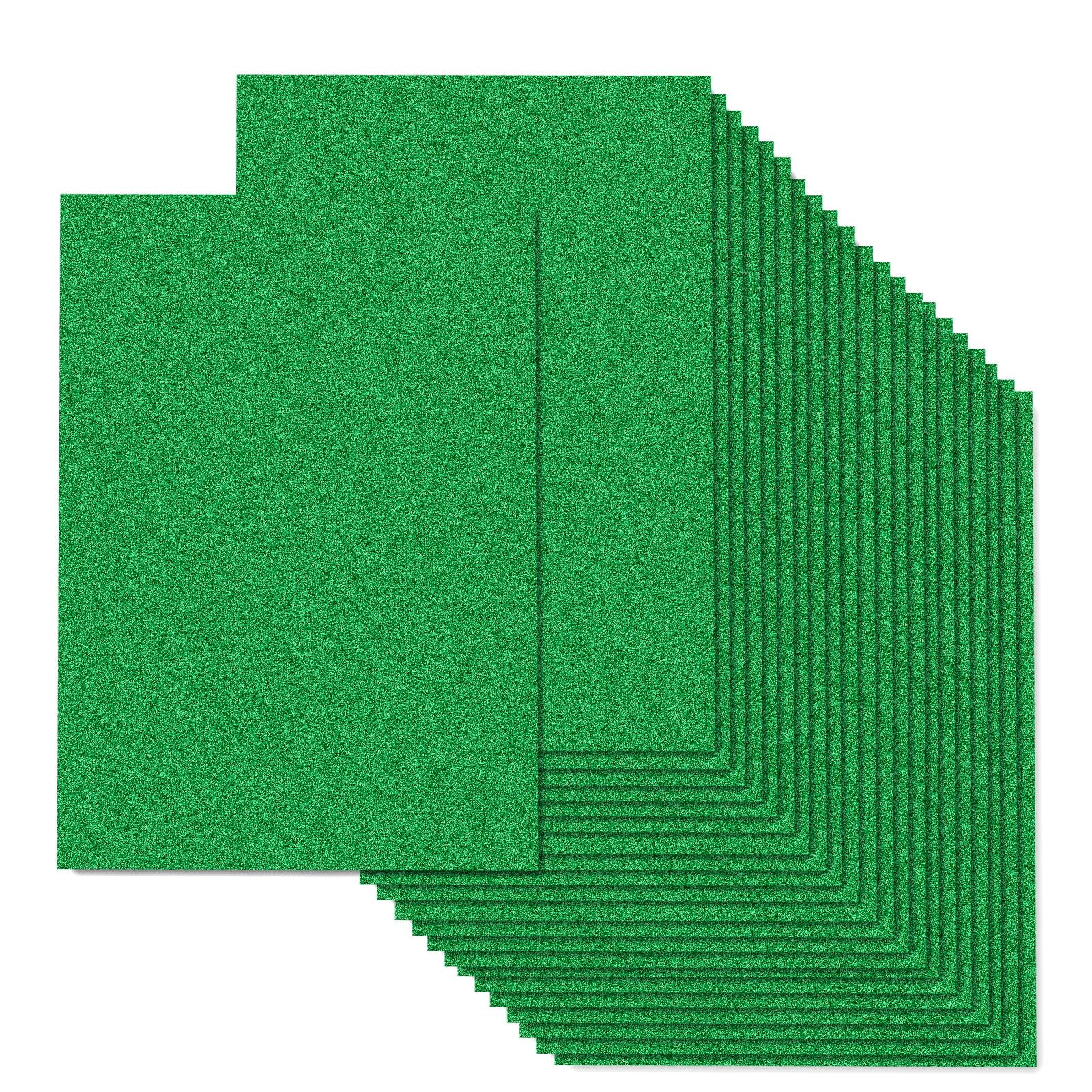 Owl Focus Green Glitter TSF6 Cardstock, A4 Size Sparkly Paper, Glitter ...