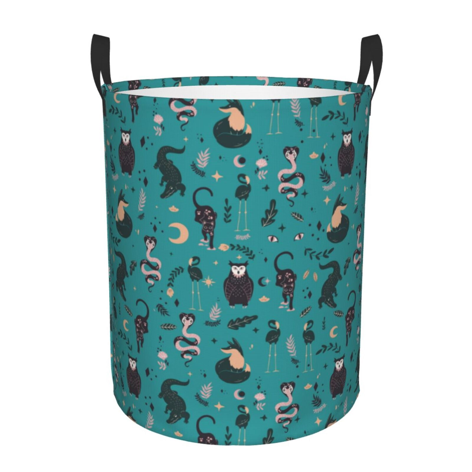 Owl Fox Flamingo Crocodile Cobra Laundry Basket with Handles ...