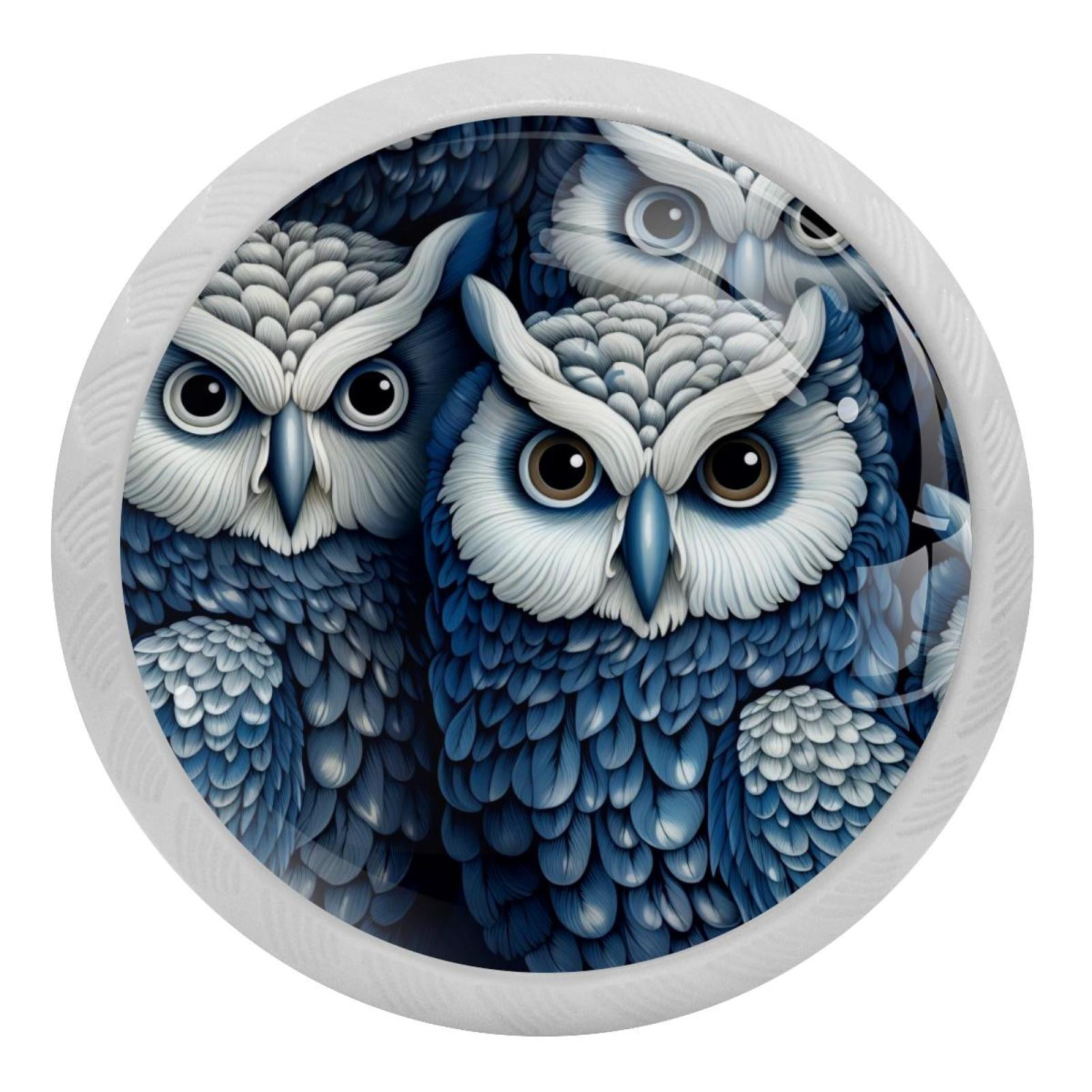 Owl Glow-in-the-Dark Fluorescent Drawer Pulls with Screws - Round 4 ...