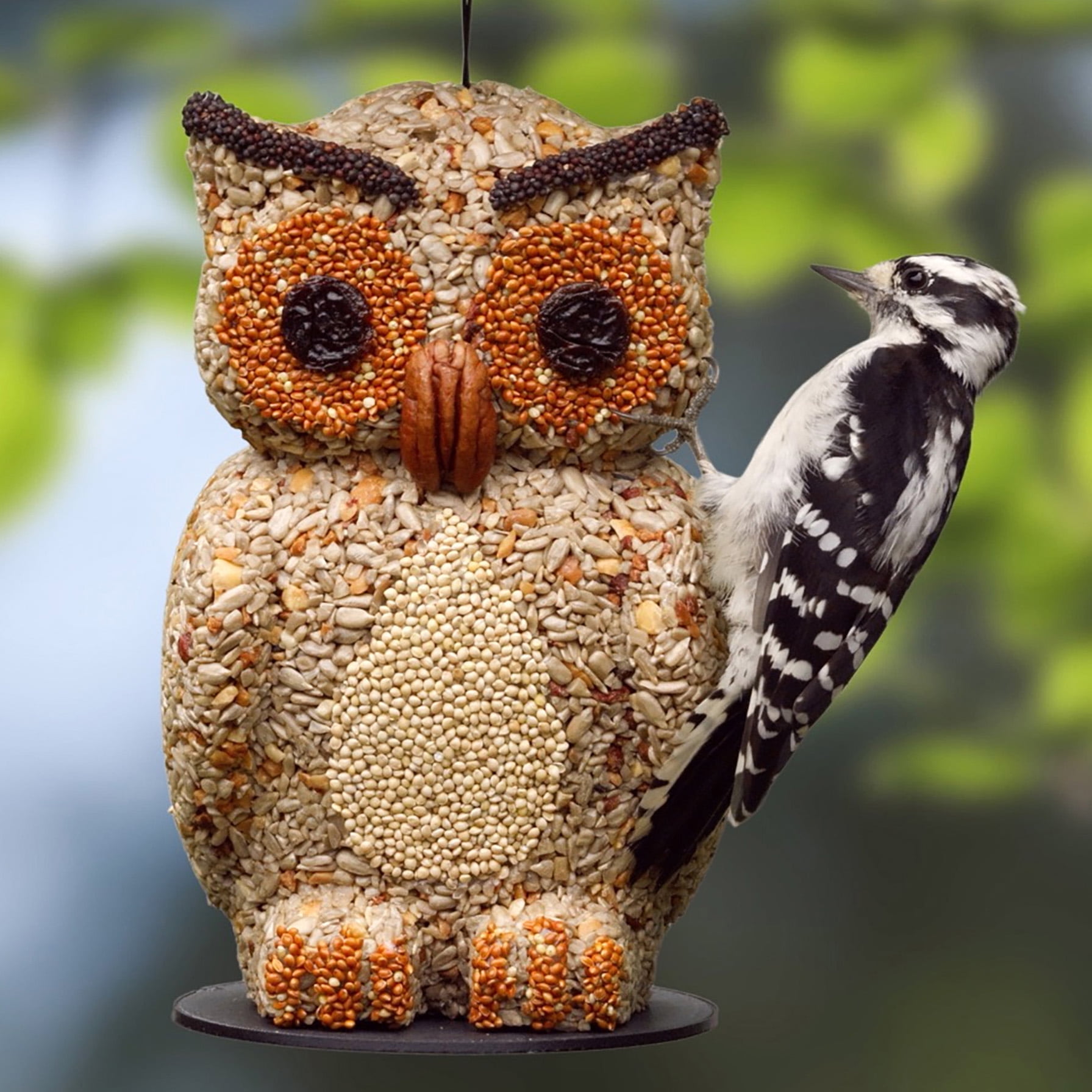 Owl Handmade Bird Feeder - 100% Edible Compressed Seed for Wild ...