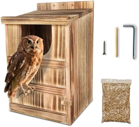 Owl House Bird Houses for Outside Owl Box 14.6×9×8.7 inches for ...