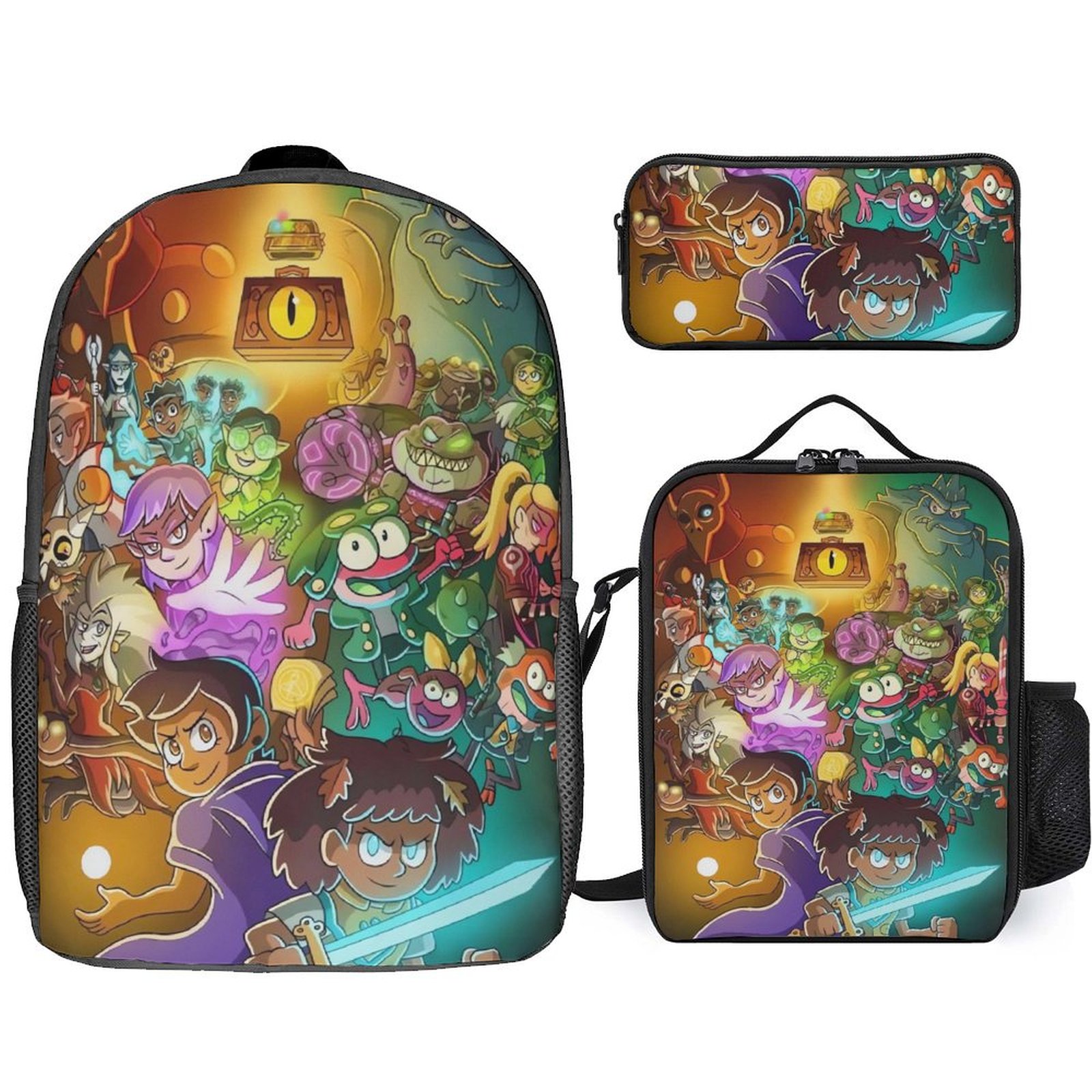The Owl House Luz Noceda 3 Piece Backpack Set with Lunch Bag Pencil ...