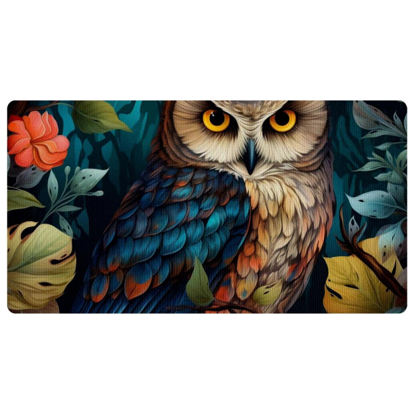 Owl Kitchen Rug, Washable Kitchen Rugs , Runner Mat for Floor, Standing ...