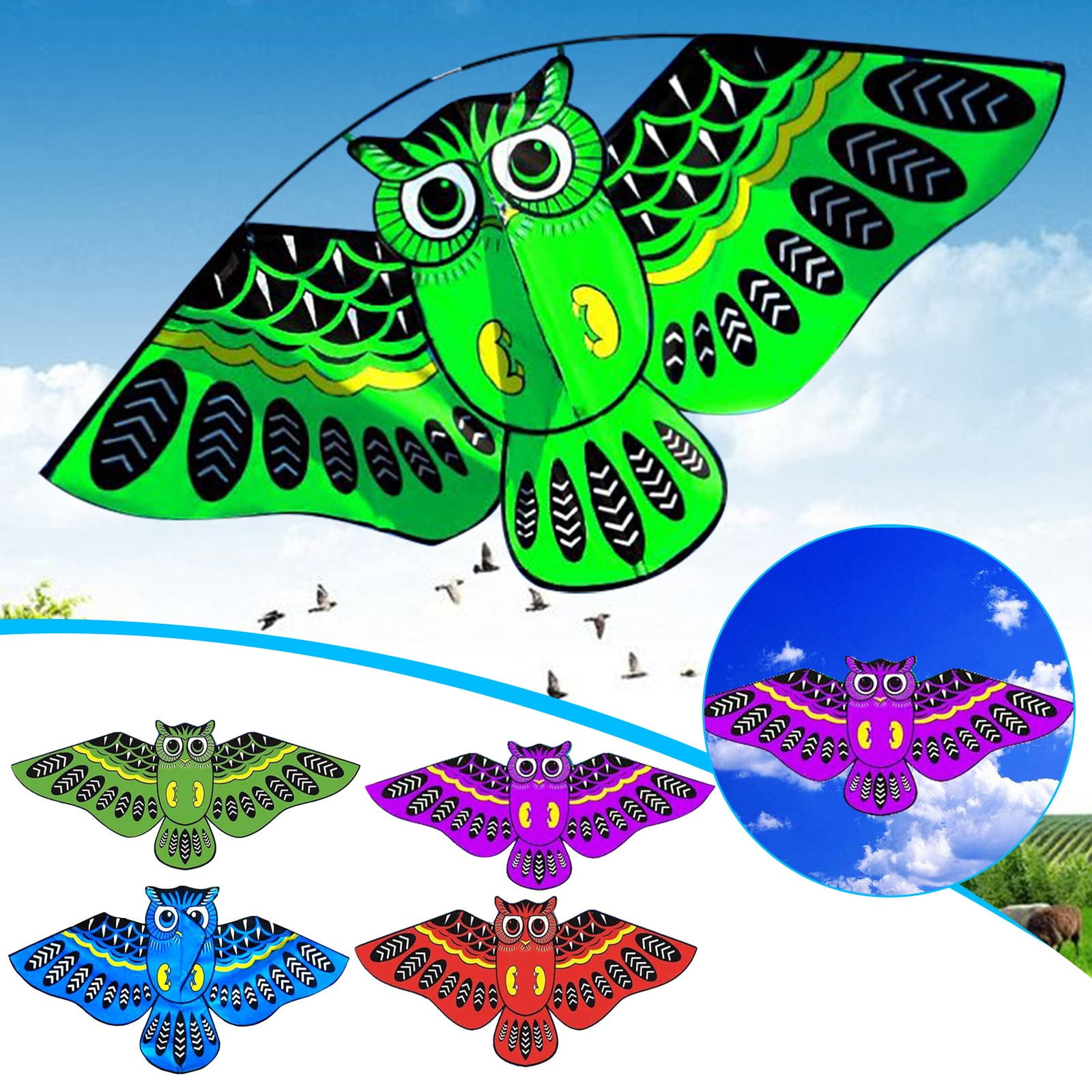 Owl Kites,New Owl Kite for Kids and Adults Large Kites Easy to Fly ...