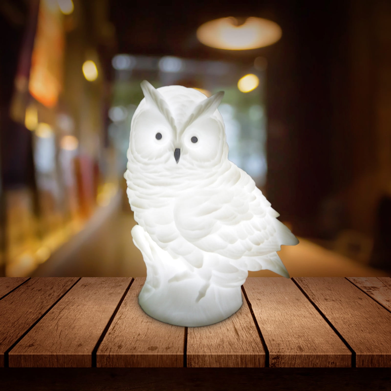 Qaailabf Owl LED Night Light | 3D PVC Bedside Lamp for Bedroom ...