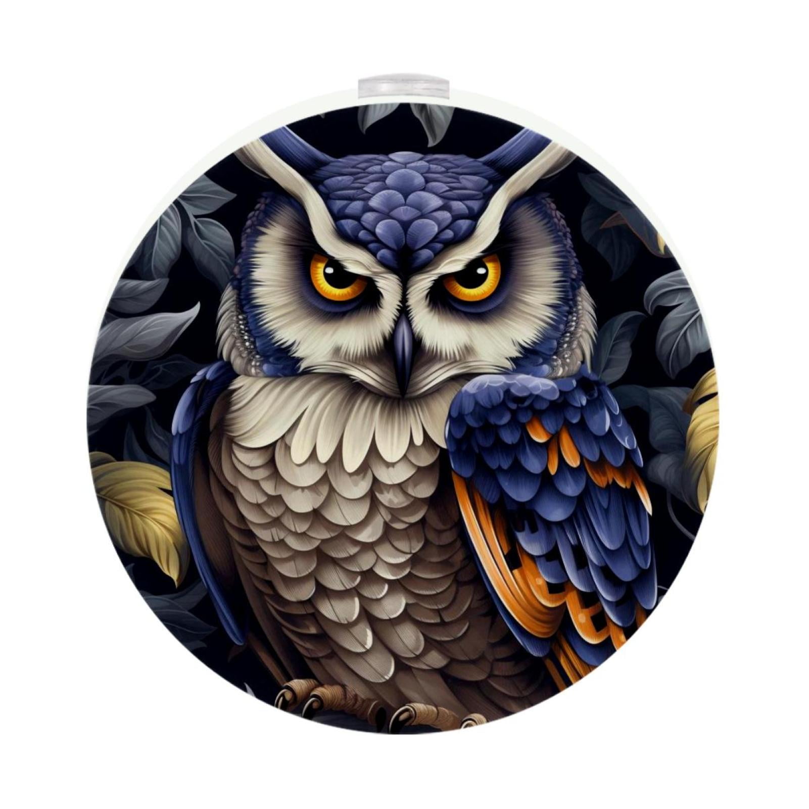 Owl LED Round Night Light - 2PCS, Dimmable Plug-in Nightlight with ...